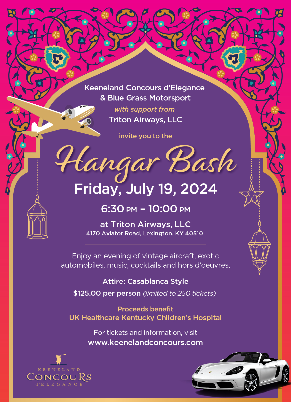 Hangar Bash – Keeneland Concours d'Elegance